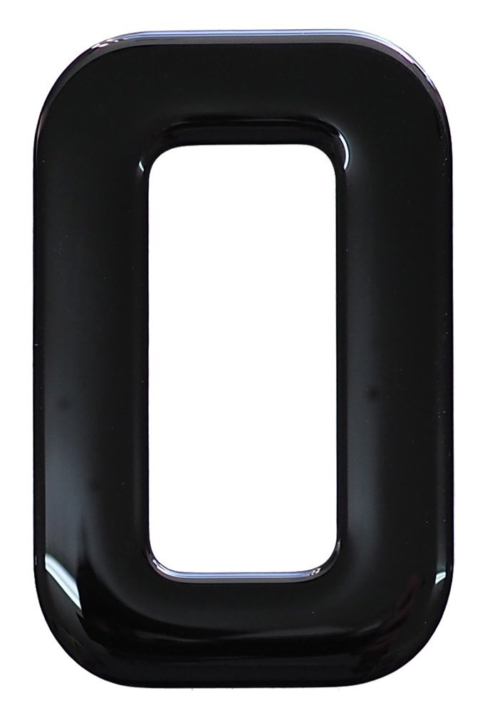 3D Resin / Gel Domed Self Adhesive Number Plate Letter 'O' (Black ...