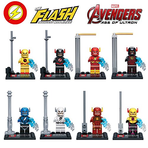 8PCS THE FLASH Man Lighting Thunder Ray Velocity Super Heroes Avengers ...