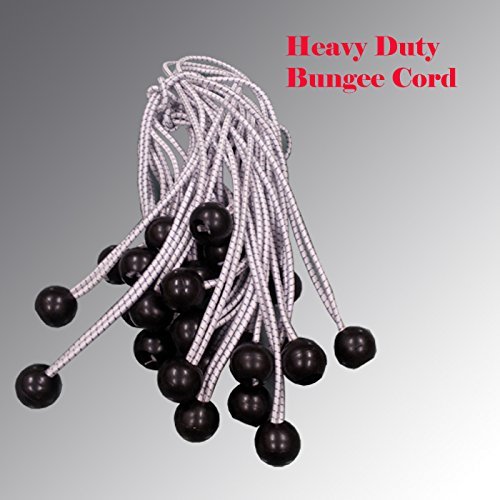 Premium Grade 4mm (3/16") Bungee Cord Ball Bungees Canopy Tie Downs ...