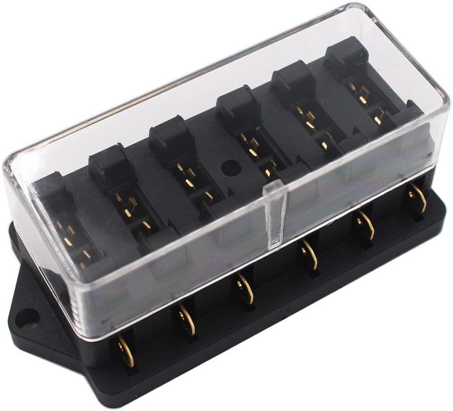 Gebildet 6 Way 32V Universal Car Standard Blade Fuse Holder Box (Apply ...
