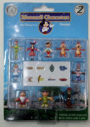 Disney Parks 10 Mini Monorail Characters w/ Stickers Pack Series 2 ...