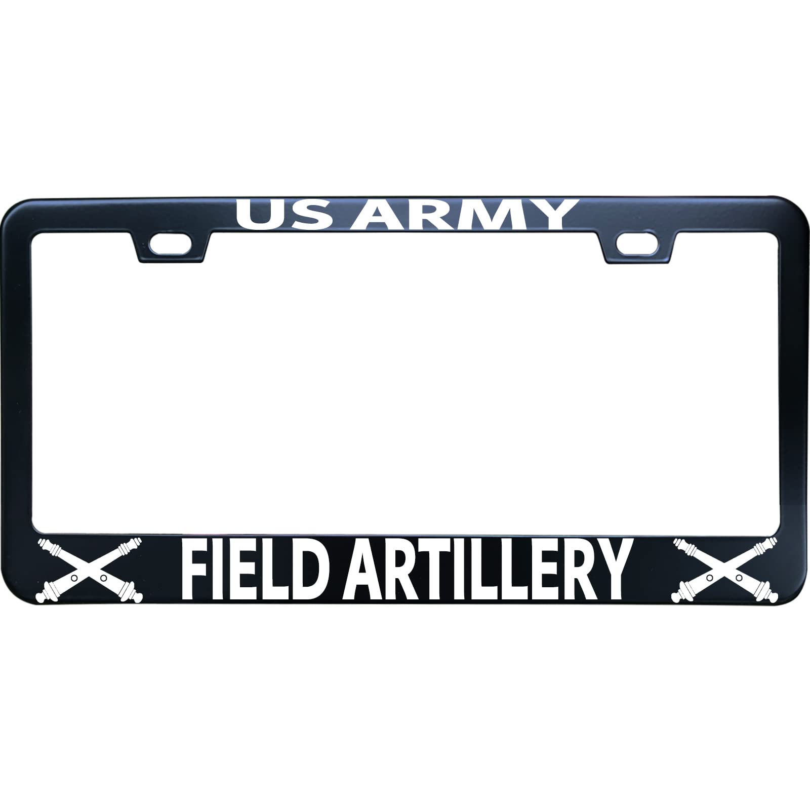 HuiYaoEC US Army Field Artillery Car Tags Frame, 12 x6 Inch Black ...