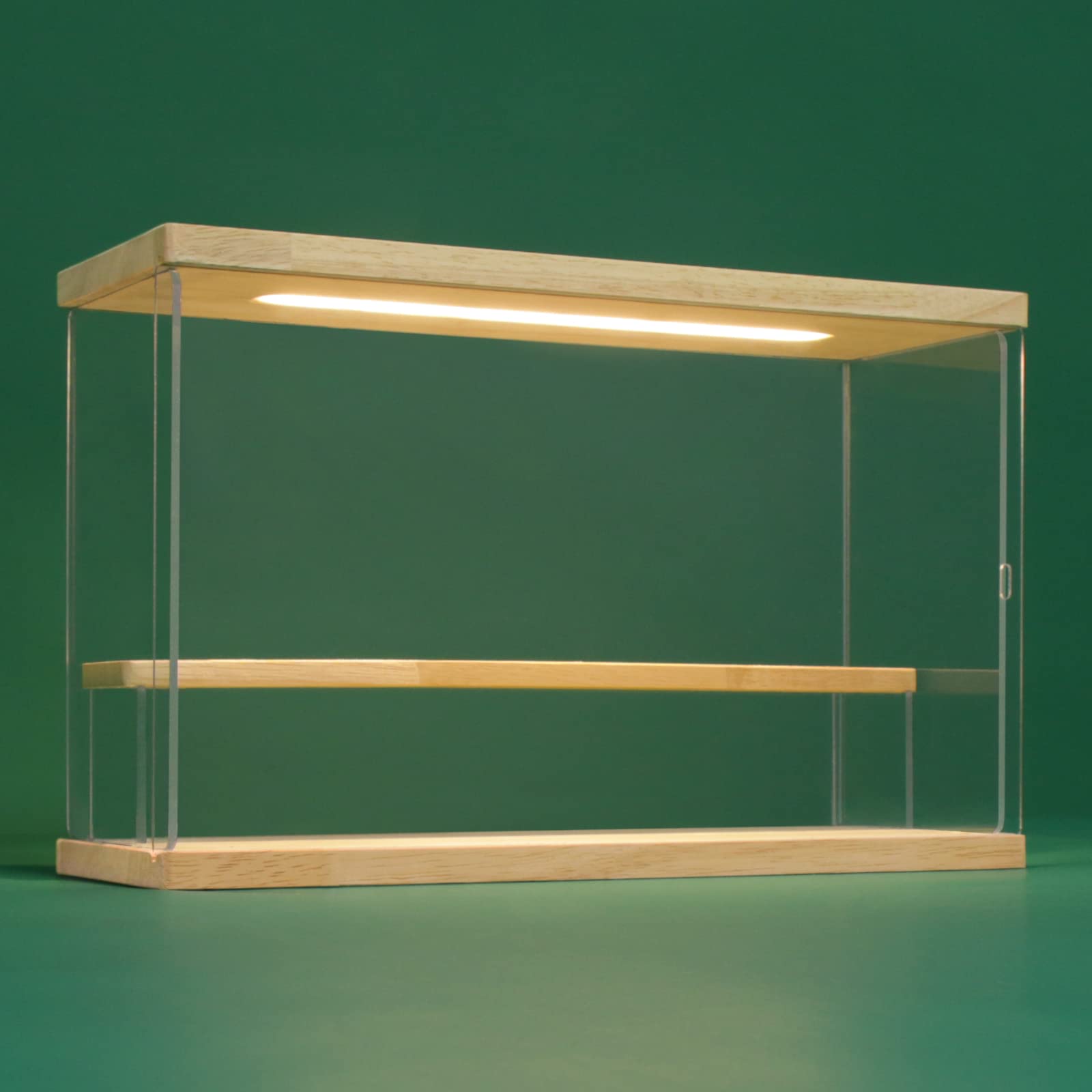 NONEMEY Clear Acrylic Display Case Stand with LED Light 2/3/4/5/6 Tier ...