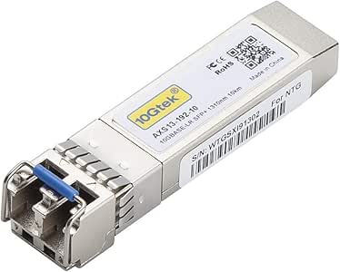 10 Gigabit SFP+ LC Single-Mode Transceiver, 10GBASE-LR Module for Cisco SFP-10G-LR, Meraki MA ...