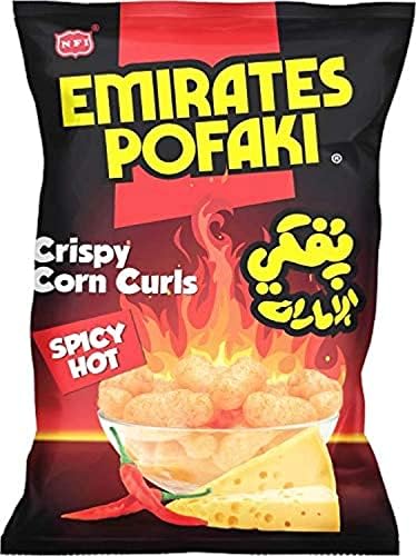 Emirates Pofaki Spicy Cheese Crispy Corn Curls, 80 gm price in UAE ...
