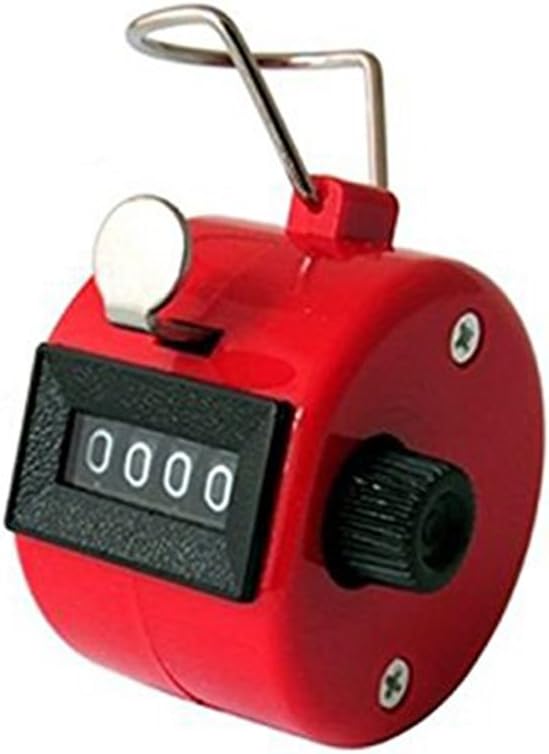 Dosige 4 Digit Hand Tally Counter Mini Color Press Manual Counter Flow ...