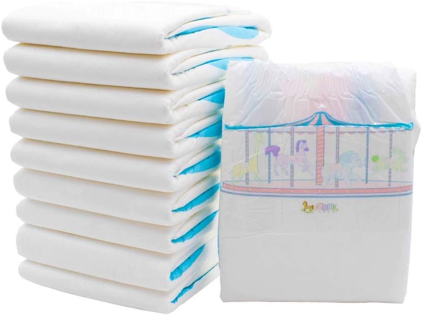 Amazon.com: The ABDL Shop- Carousel Diapers 4pk -Medium: Health ...