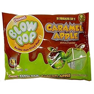 Amazon.com : Charms Caramel Apple Blow Pops Lollipops, 12 oz, 2 Pack ...