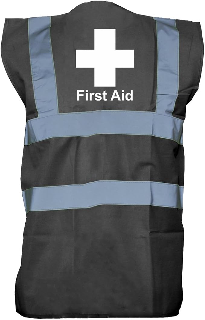 Brand88 - First Aid Cross, Printed Hi-Vis Vest Waistcoat: Amazon.ca ...