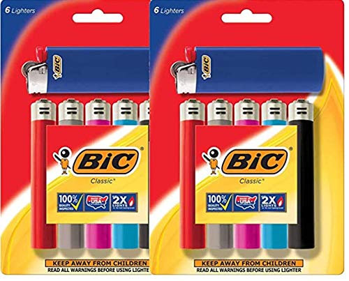 BIC Lighter Classic, Full Size 12 Pieces, Bulk Packaging, 3 Pack in ...