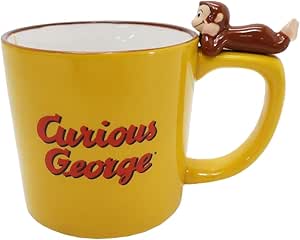 Amazon.com: Curious George Figure Mug 9.1 fl oz (270 ml) SAN339-1 ...