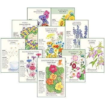 Amazon.com : Collection of 7 Edible Wildflower Seed Packets (7 ...