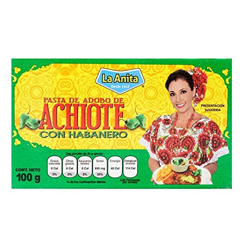 Pasta de Achiote Annatto Paste with Habanero La Anita 3.5 Ounces ...