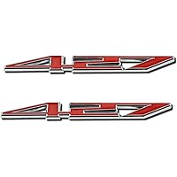 Amazon.com: 2X 427 Aluminum Emblem Badge Decal Red & Silver for Z06-C6 ...