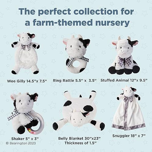 Bearington Lil' Gilly 5.5 Inch Cow Baby Rattle - Baby Wrist Rattles ...