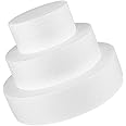 Amazon.com: 3pcs Round Foam Cake Set, 3 Tier Cake for Decorating Faux ...