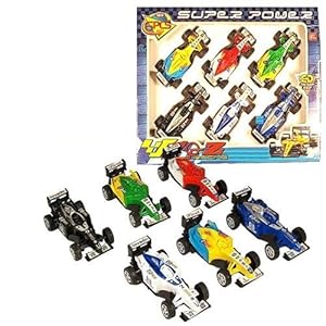 6 x FORMULA 1 RACE CARS TOY F1 with PULL BACK AND GO MOTOR Assorted ...