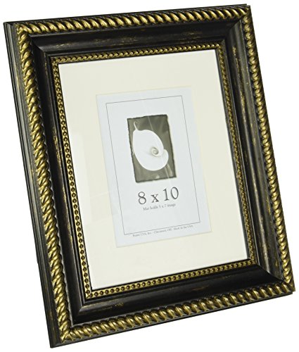 Amazon.com - 8x10 Wood Picture Frame, (Black & Gold) - Single Frames