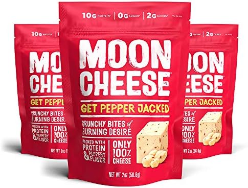 Moon Cheese, 100% Cheddar Cheese Snacks, Crunchy Keto Food, Low Carb ...