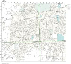 ZIP Code Wall Map of Aurora, IL ZIP Code Map Not Laminated : Amazon.ca ...