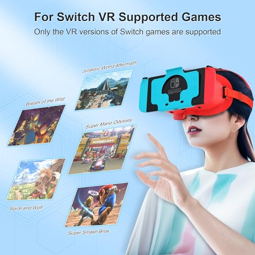 DEVASO Upgraded VR Headset for Nintendo Switch & Switch OLED, Switch Virtual Reality Glasses ...