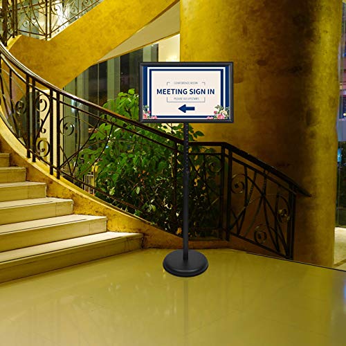 YIYO Adjustable Pedestal Poster Sign Stand,8.5 X 11 Advertising ...