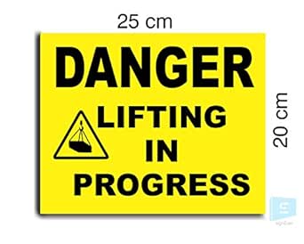 SIGN EVER Danger Lifting In Progress Sign Board With Double side ...