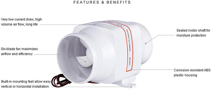 Seaflo 4” 270CFM In-Line Bilge Blower Fan – BigaMart