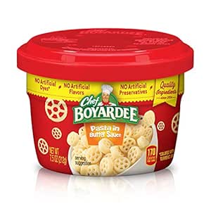 Amazon.com : Chef Boyardee Pasta In Butter Sauce Microwave Bowl, 7.5 Oz ...