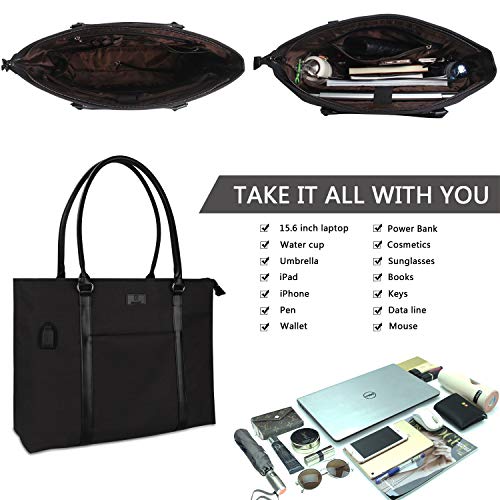 Laptop Bag for Women 15.6 inch Laptop Tote Bag Waterproof Lightweight ...