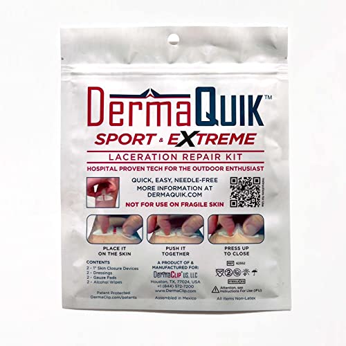 DermaQuik Wound Closure Strips - Sport & Extreme Emergency Laceration ...