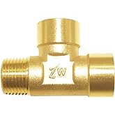 Amazon.com: Joywayus Brass Pipe Fitting Barstock Tee 3 Way NPT 1/2" Male x 1/2" Male x 1/2 ...