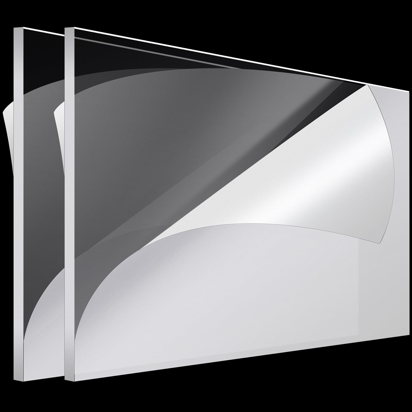 Roowest 2 Pcs 36 x 48 Inch, 1/4 Inch Thick Clear Acrylic Sheet Plastic ...