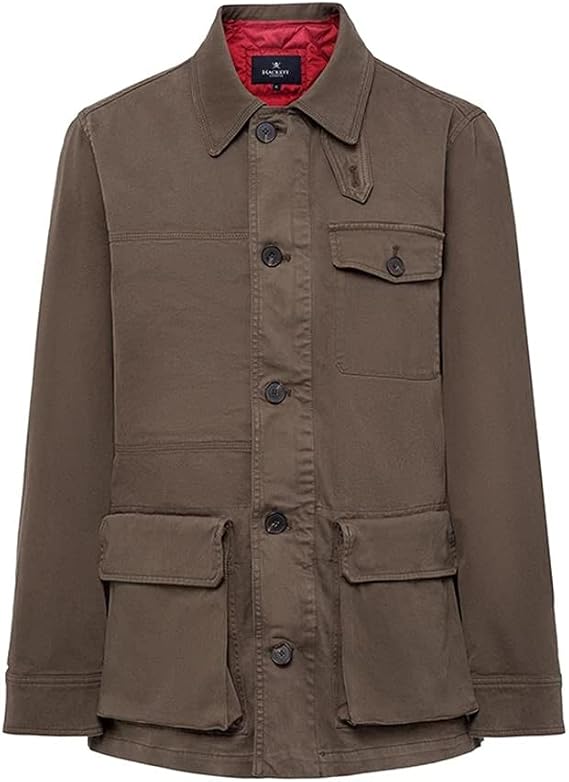 Men's Hackett London Tailored Field Jacket in Olive (L) (L): Amazon.co ...