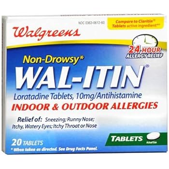 Amazon.com: Walgreens Wal-Itin 24 Hour Allergy Relief Tablets 20 ea ...