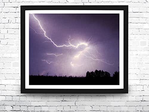 Amazon.com: Lightning Art Print, Lightning, Modern Home Decor ...