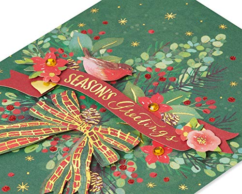 Papyrus Christmas Cards Boxed, Traditional Holiday Wreath (8-Count ...