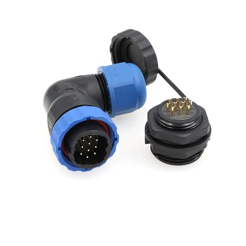 ZBLZGP SD20 Right Angle 10 Pin 5A Plug Socket Waterproof Connector ...