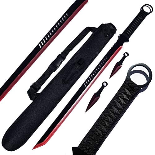 Ninja Sword Machete Throwing Knife Tactical Katana Tanto Blade, 27-Inch ...