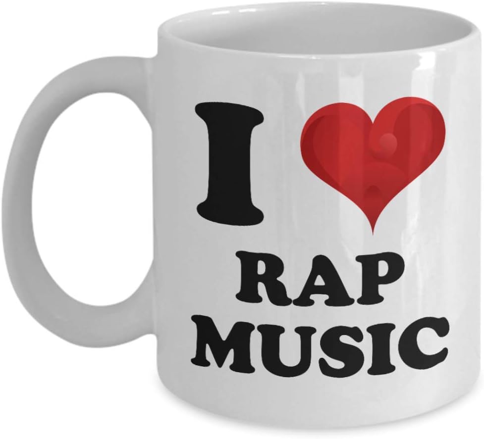 Amazon.com: I Love Rap Music Coffee Mug Tea Cup - Gifts for Rapper ...