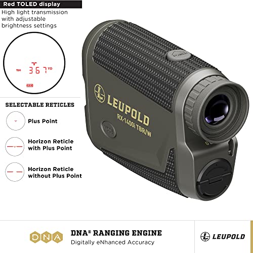 Leupold RX-1400I TBR/W Gen 2 w/Flightpath Rangefinder, Black/Gray ...