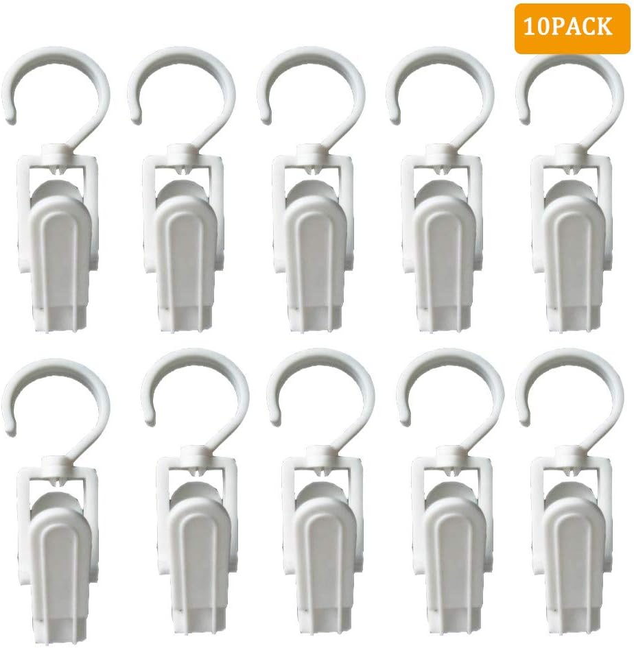 Amazon.com: EvaGO 10 Pack Super Strong Plastic Swivel Hooks Laundry ...