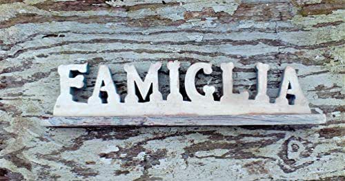 Amazon.com: Famiglia Sign, Italian Kitchen Decor, Reclaimed Wood Sign ...