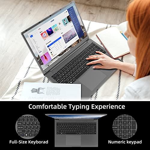 SGIN 17 Inch Laptop, 8GB RAM 256GB SSD Windows 11 Laptops with IPS Full HD, Intel Celeron Quad ...