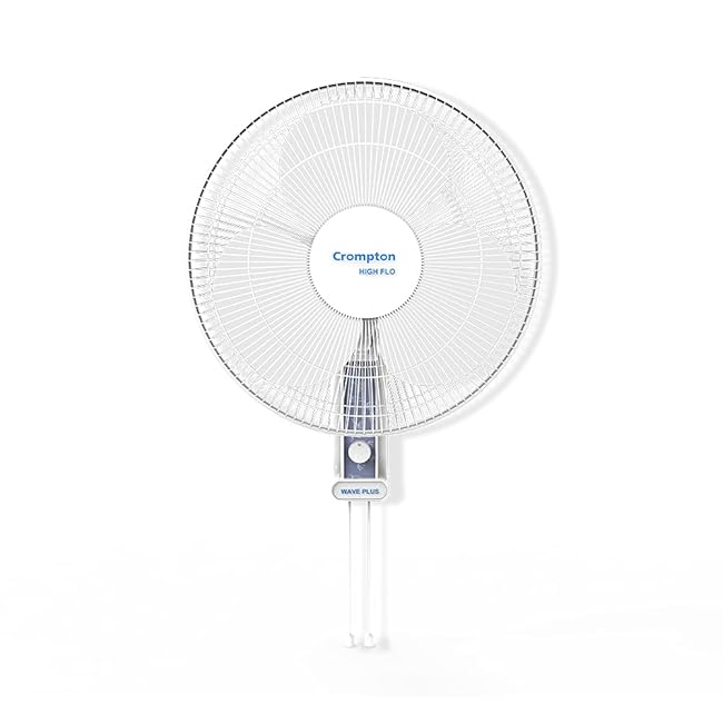 Crompton HighFlo Wave Plus Wall Fan, 400-MM Sweep Size, Neck Tilting ...