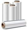 4 Rolls Heavy Duty 18" x 1500 ft 80 Gauge Premium Clear Pallet Wrap ...