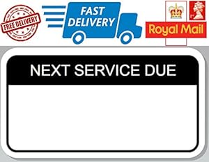 100 x Next Service Due Labels Next Service Reminder Stickers: Amazon.co ...