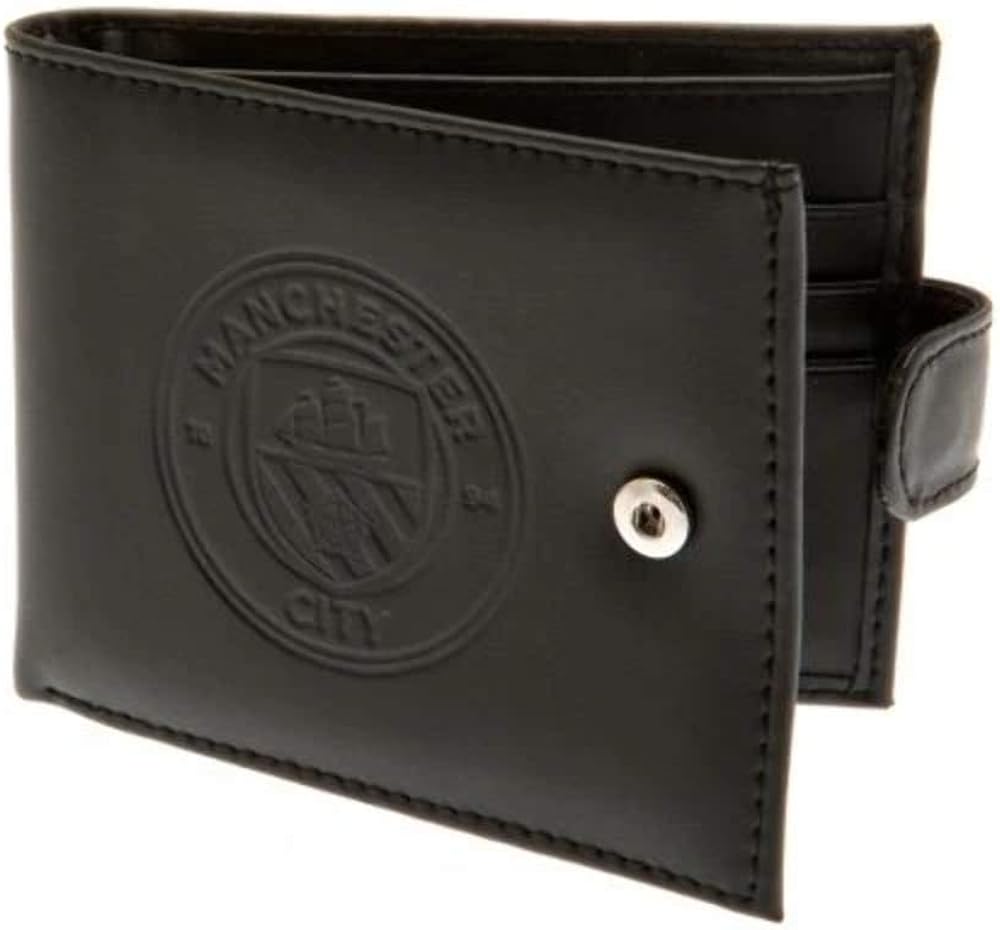 Amazon.com: Manchester City Unisex Crest Embossed Leather Wallet, Multi ...