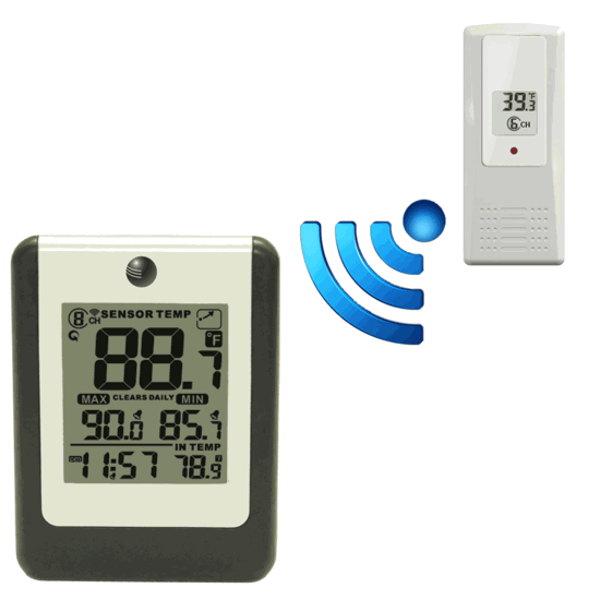 Amazon.com: Ambient Weather WS-14-C 8-Channel Thermometer with Daily ...