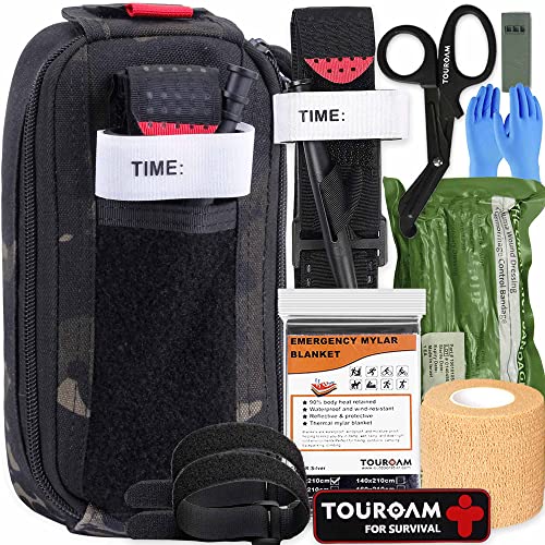 IFAK Trauma First Aid Kit - EDC Tactical Molle Medic Pouch, Emergency Survival Miltary Bleeding ...